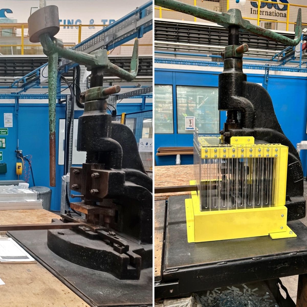 Flywheel press machine guarding - Solon Systems